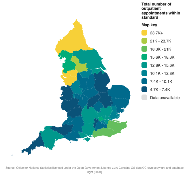 Cancer Waiting Times by Integrated Care Board – Polimapper